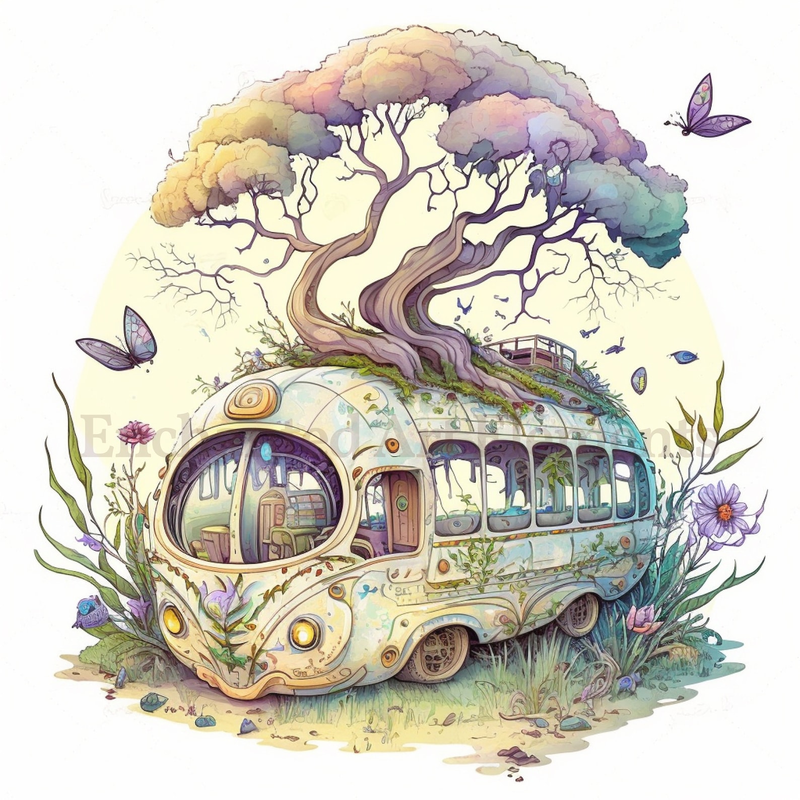 Magic School Bus Clip Art Illustration Design Bundle - Etsy