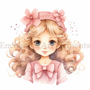 Cute Princess Clipart Watercolor Illustration Kids Clipart Commercial ...