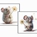 Cute Mouse and Dandelion Watercolor Illustration Cheeky Mouse and ...