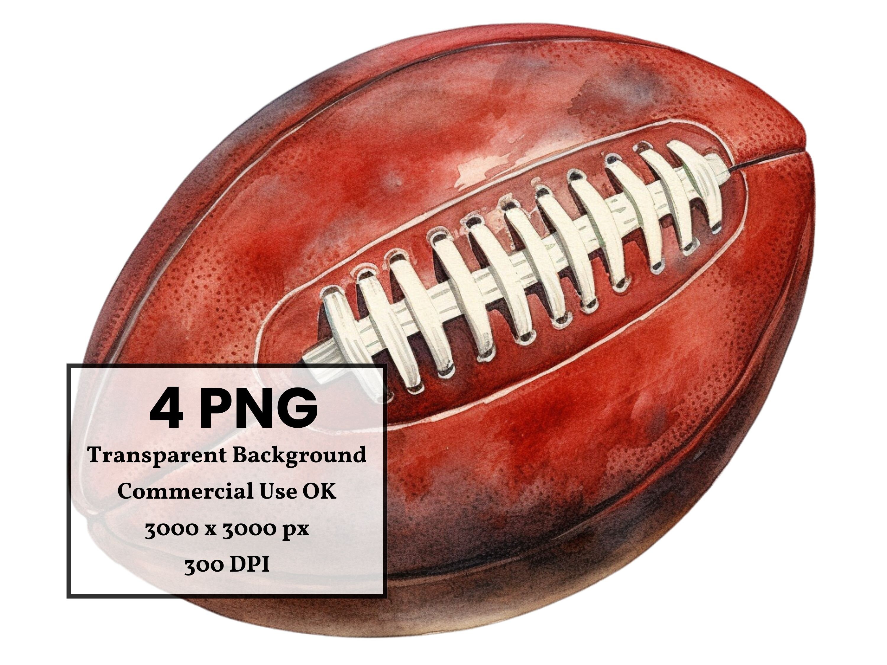 American Football Clipart Bundle Commercial Use Watercolor - Etsy