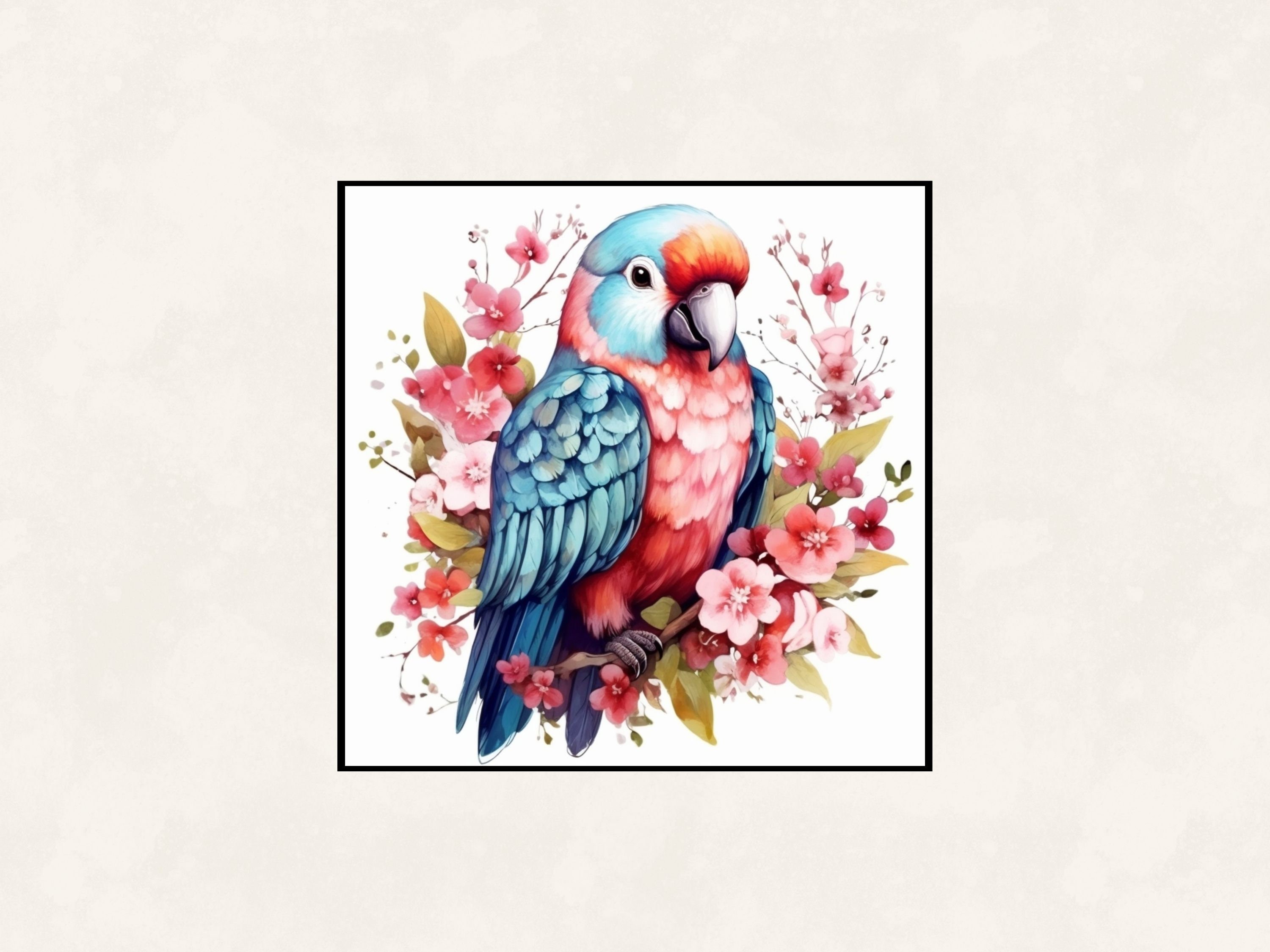 Parrot Clipart Watercolor Illustration Commercial Use Digital - Etsy