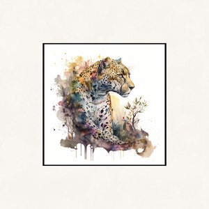 Magic Leopard Clipart, Commercial Use, Watercolor Enchanted Leopard ...