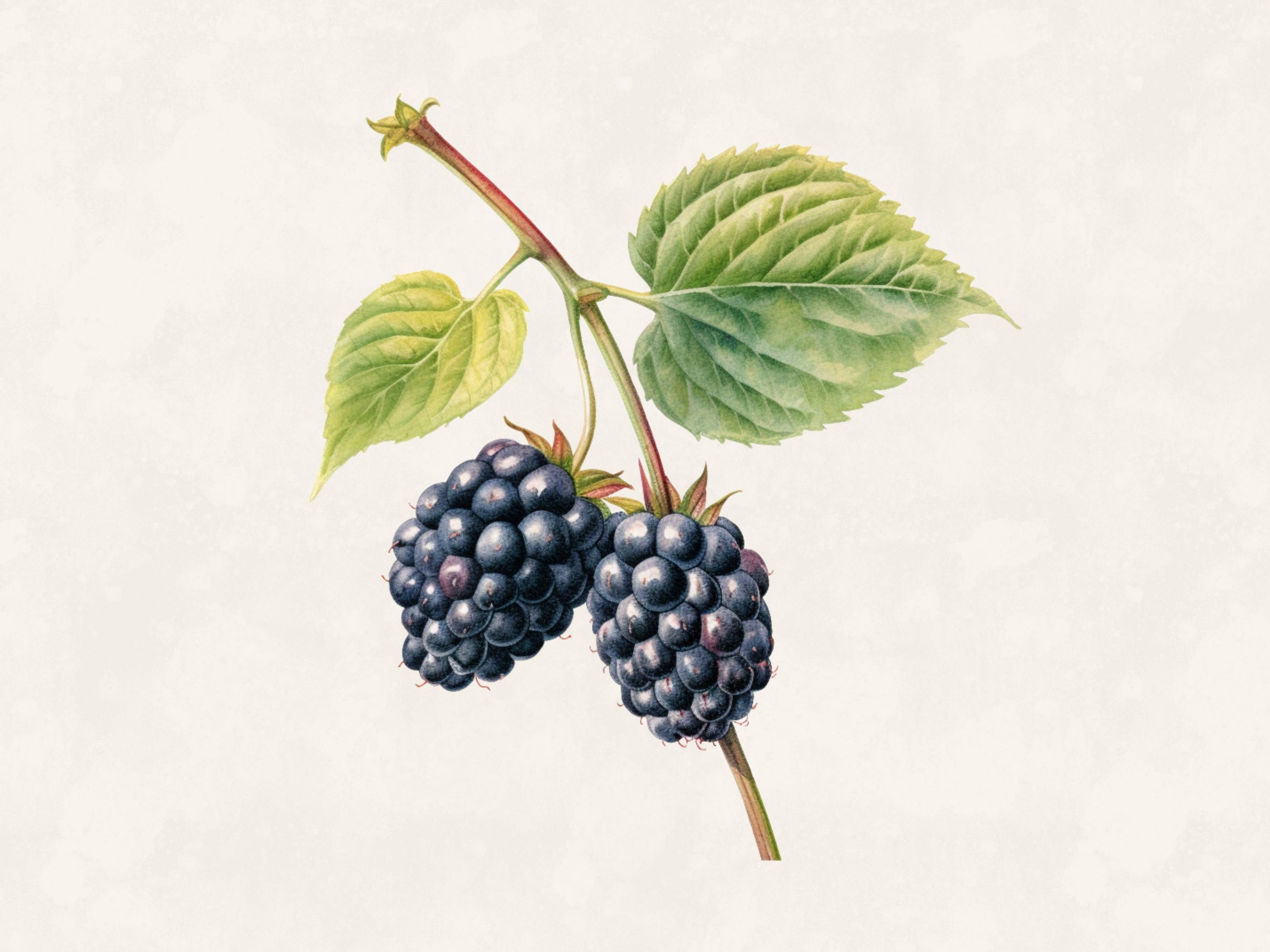 Blackberry Clipart Bundle Commercial Use Watercolor Blackberries Fruit ...