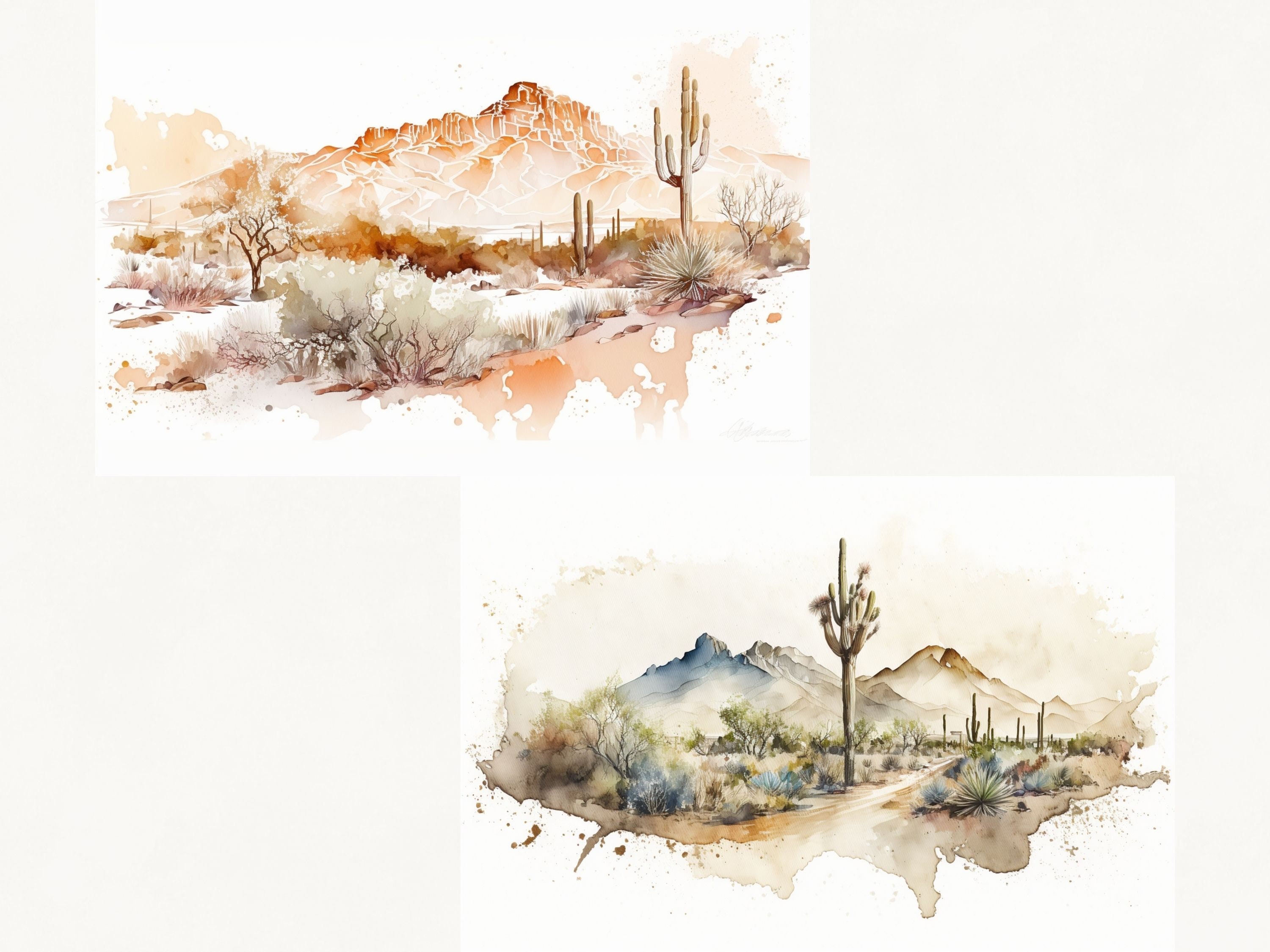 Watercolor Arizona Desert Clipart Bundle (digital Download) - Etsy