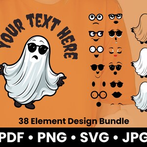 Ghost SVG Halloween Clipart for Commercial Use SVG Bundle Ghost ...