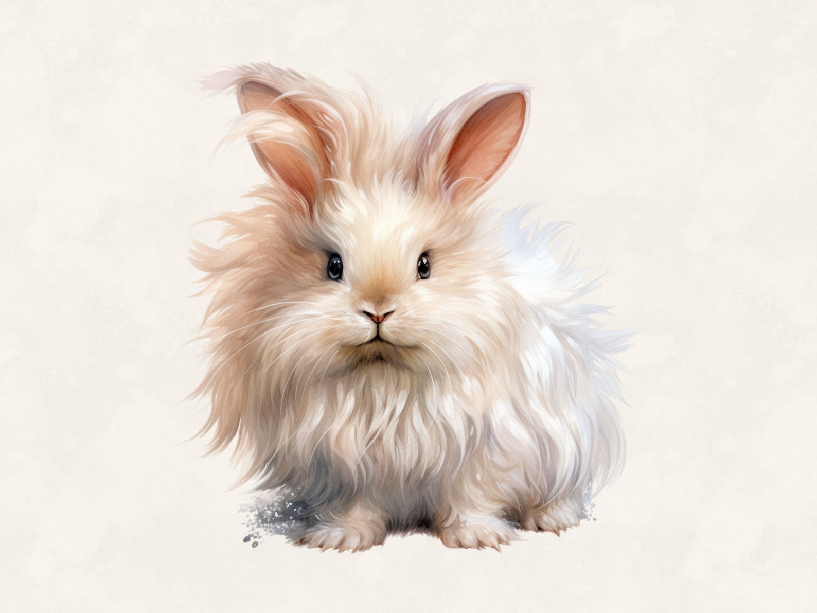 Angora Rabbit Watercolor Clipart: Commercial Use Digital Design ...
