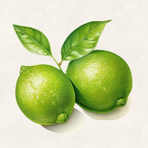 Lime Clipart Bundle Commercial Use Watercolor Limes Fruit Digital ...