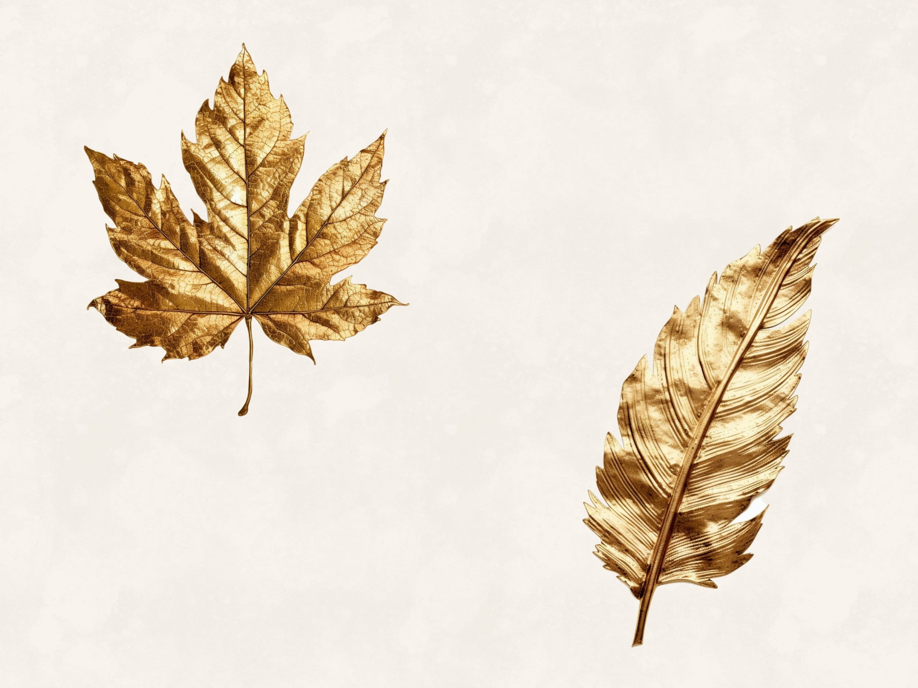 Gold Leaf Clipart Watercolor Illustration Commercial Use - Etsy