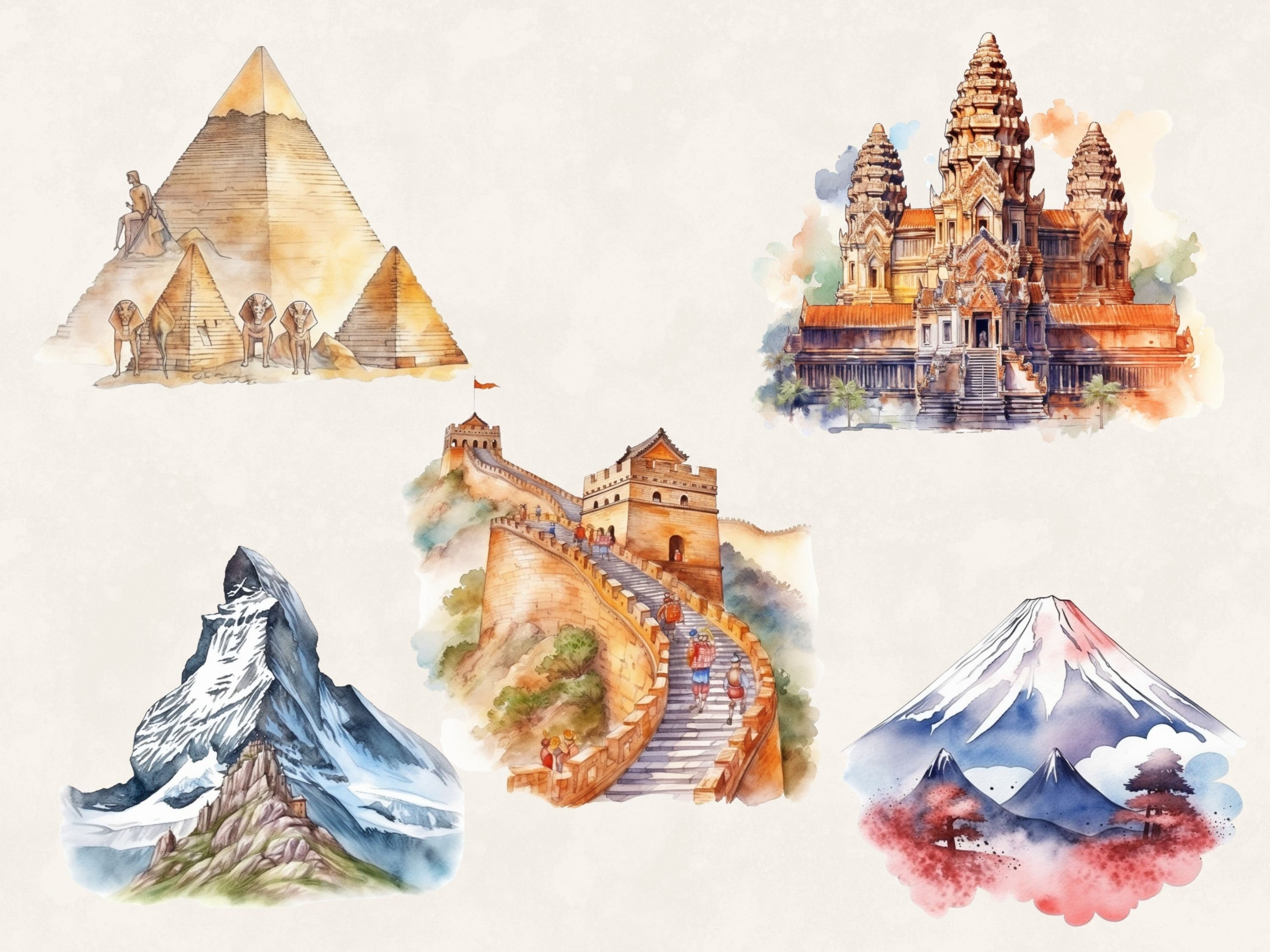 Ultimate Famous Landmarks Clipart Bundle Commercial Use - Etsy UK