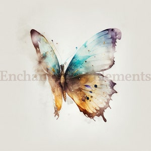 Enchanted Butterfly Print Art, Commercial Use Watercolor Butterfly ...