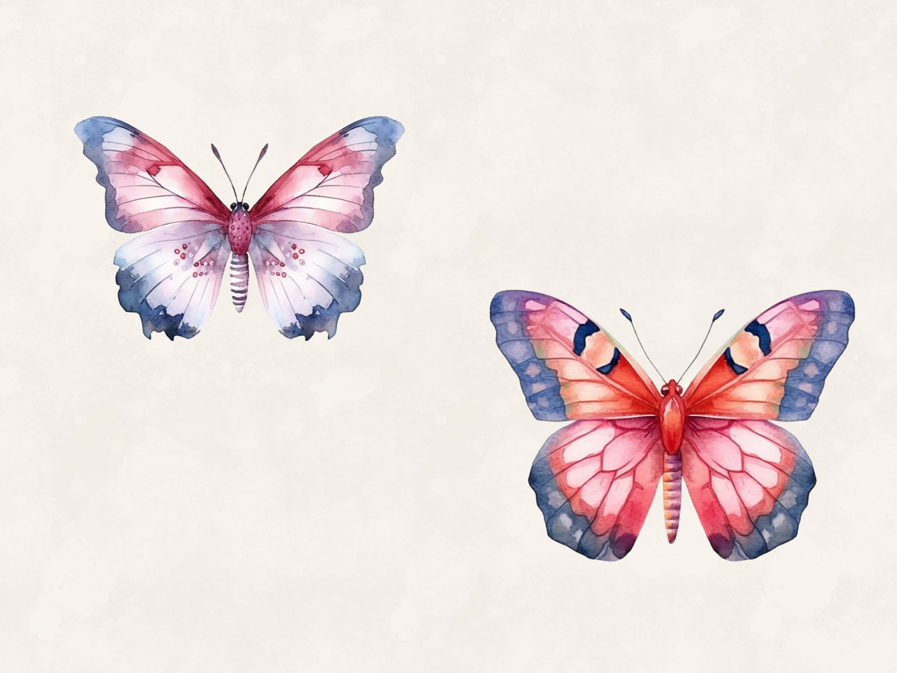 Watercolor Butterfly Clipart Bundle Commercial Use Watercolor - Etsy
