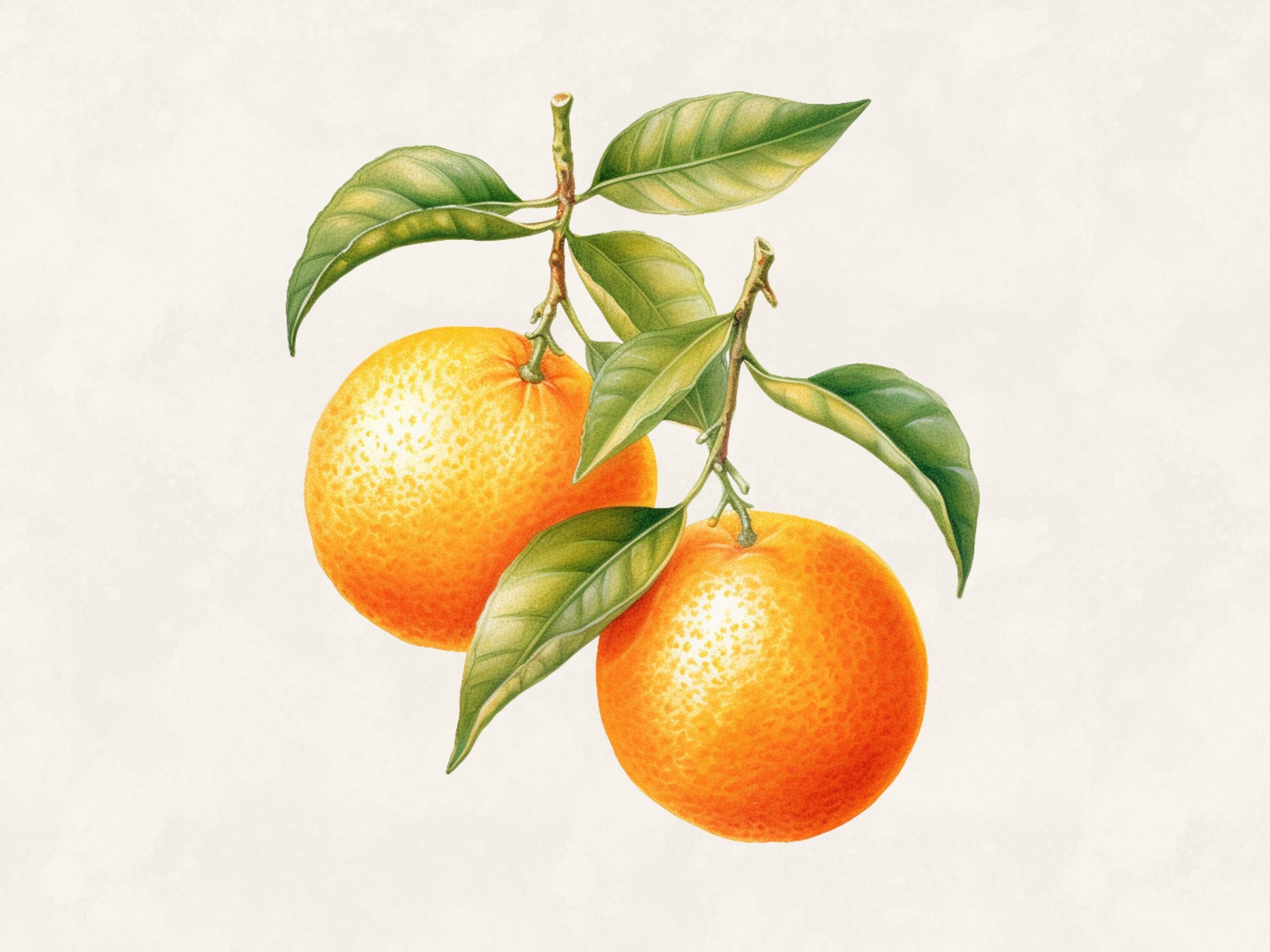 Orange Clipart Bundle Commercial Use Watercolor Oranges Digital Design ...