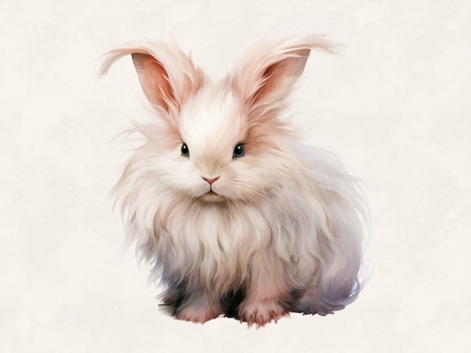 Angora Rabbit Clipart Watercolor Illustration Commercial Use - Etsy
