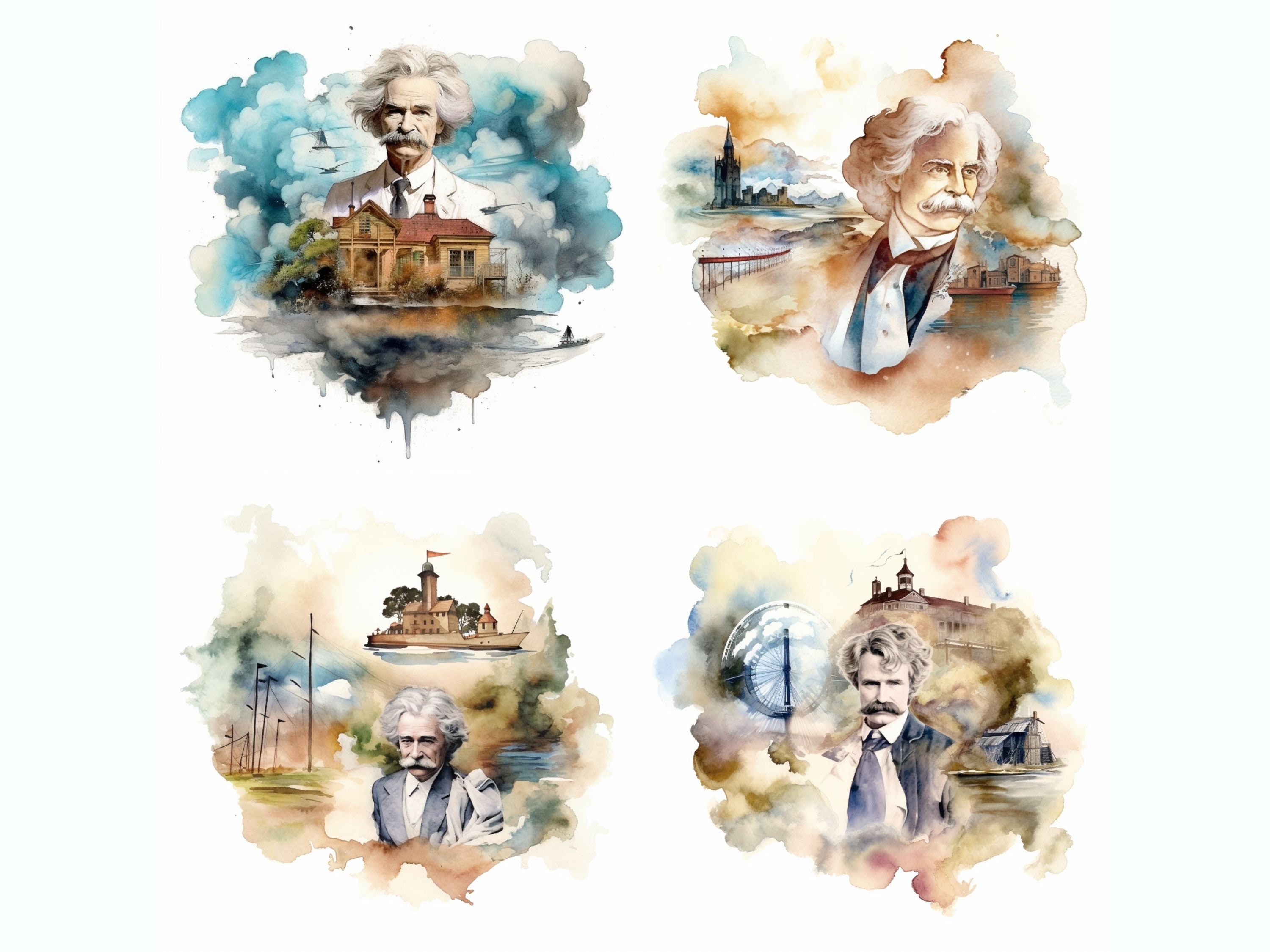 Classic Literature Clipart Bundle Watercolor Commercial Use - Etsy