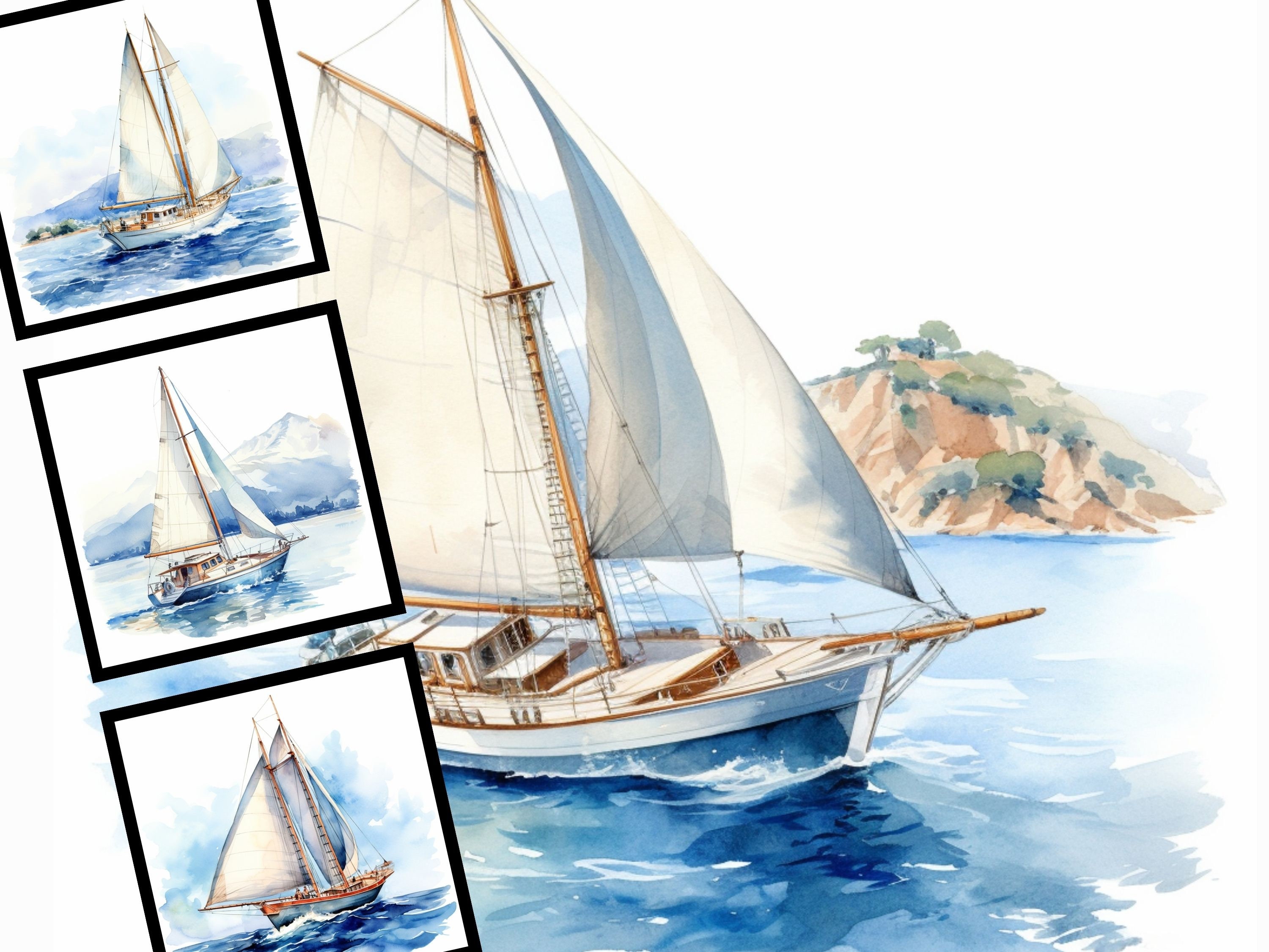 Sailing Yacht Clipart
