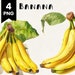 Bananas Clipart Bundle Commercial Use Watercolor Banana Fruit Digital ...