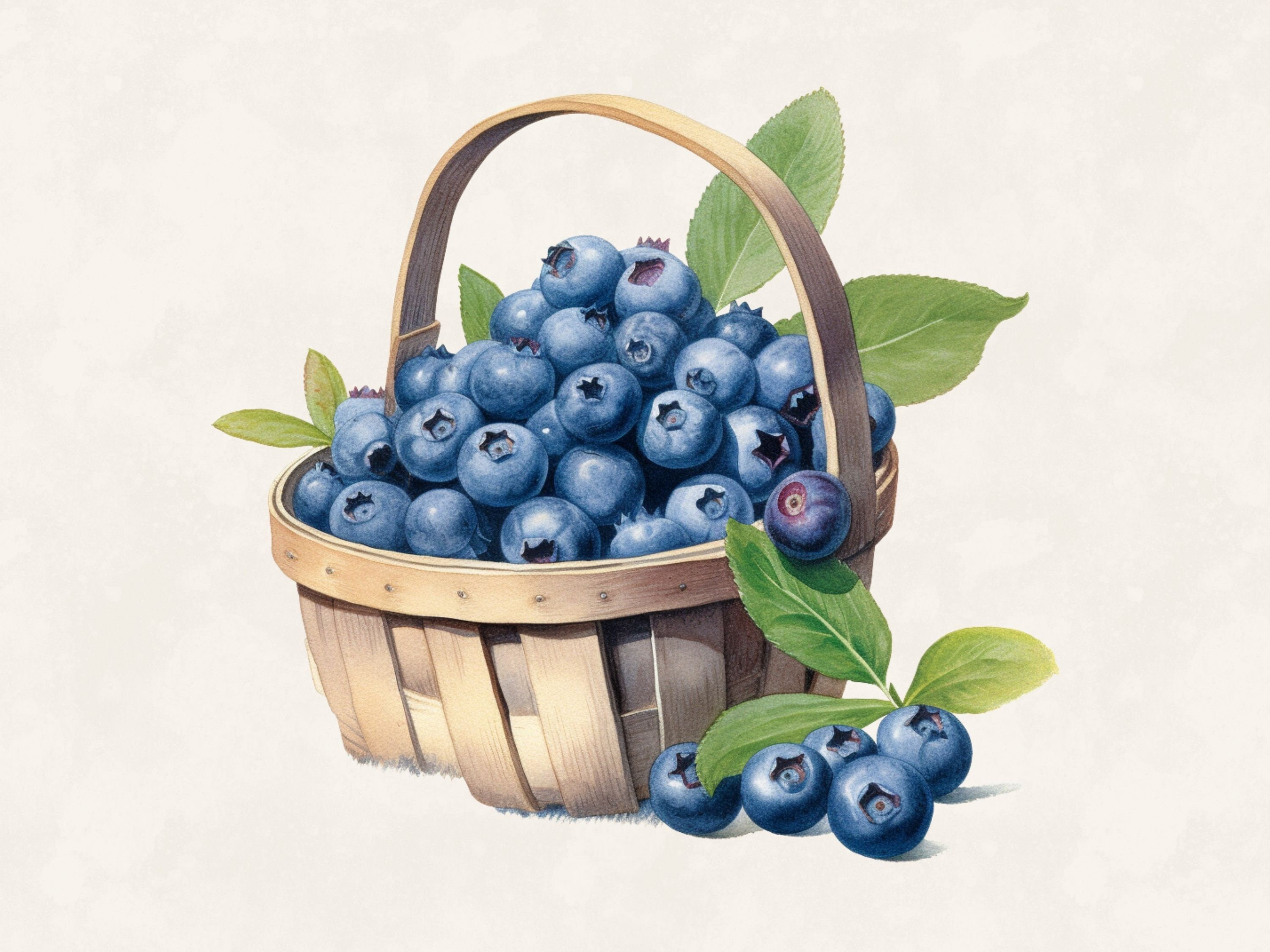 Blueberry Clipart Bundle Commercial Use Watercolor Blueberries - Etsy