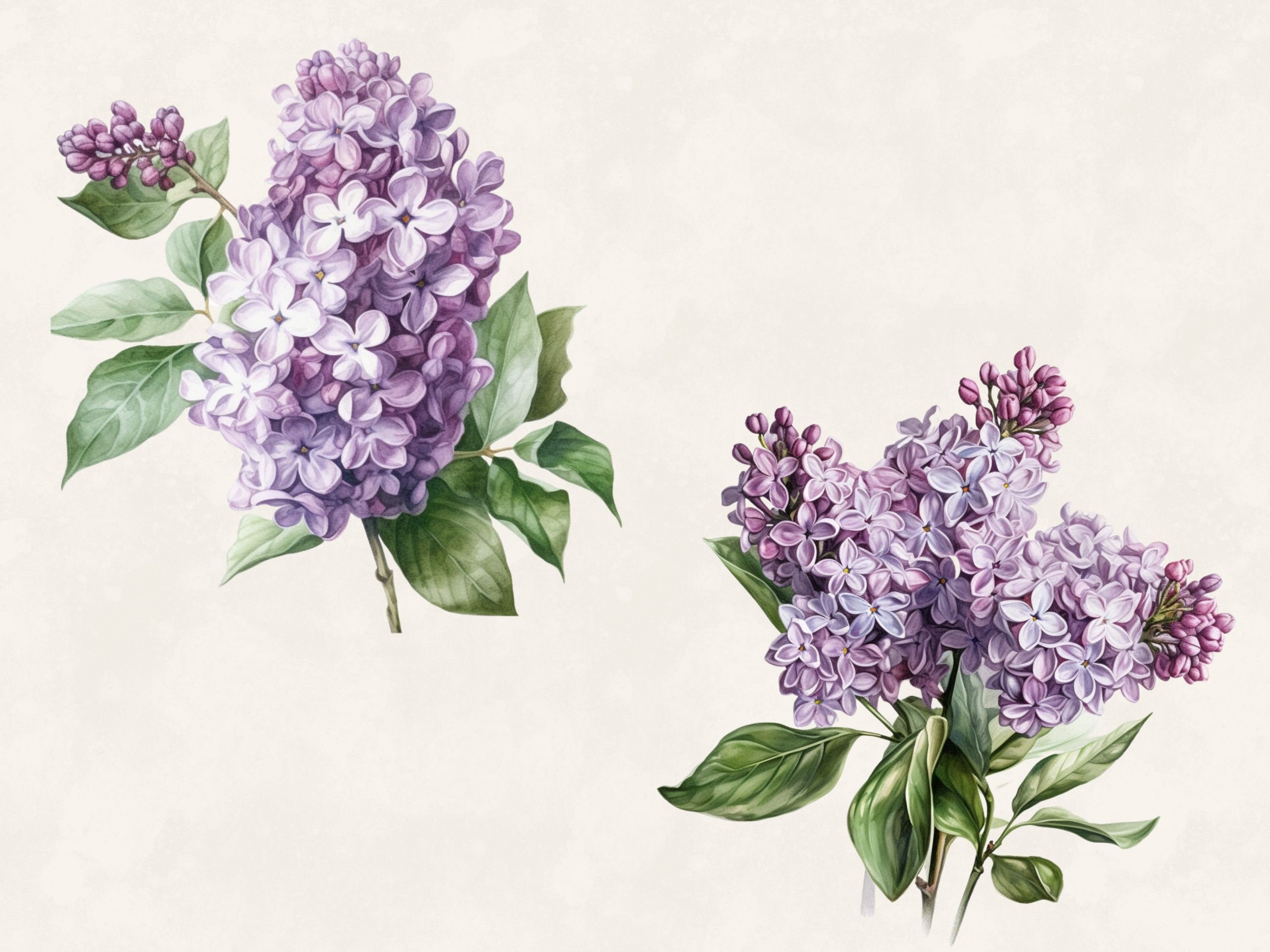 7 Lilac Flower Clipart Bundle Commercial Use Allowed Digital - Etsy