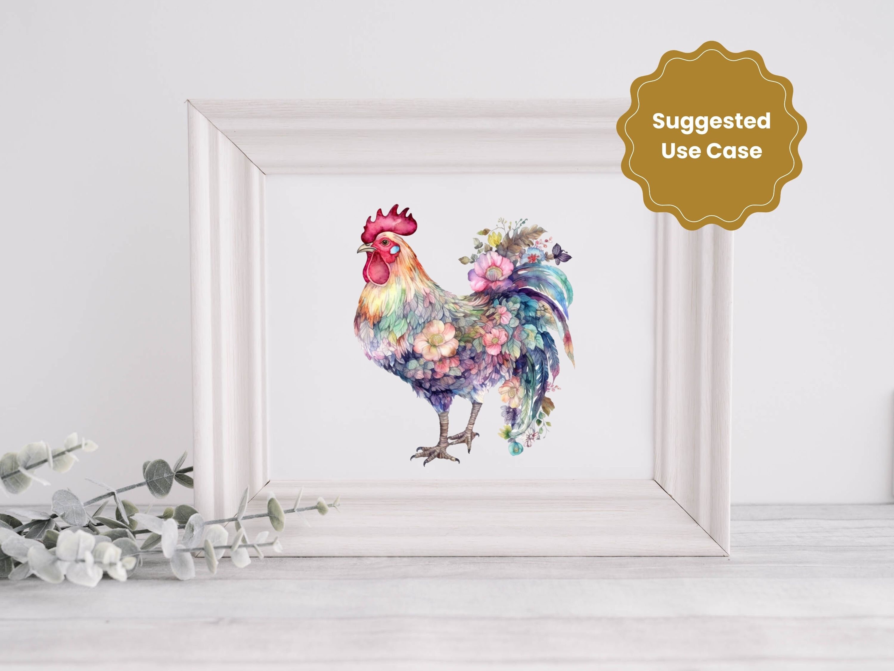 12 Boho Chicken Clipart Watercolor Illustration Commercial Use - Etsy ...