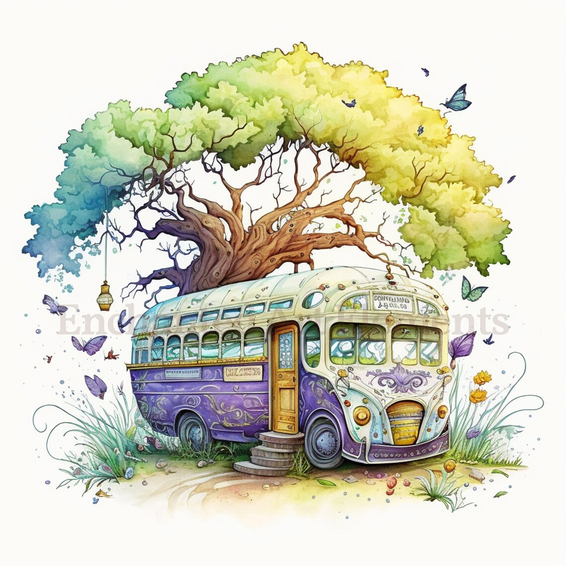 Magic School Bus Clip Art Illustration Design Bundle - Etsy