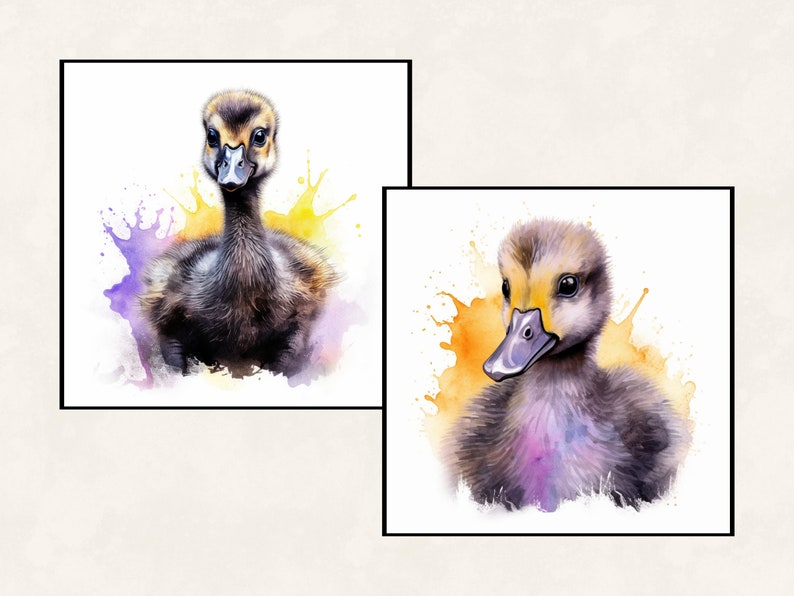 Ugly Duckling Clipart Watercolor Commercial Use Digital Design Bundle ...