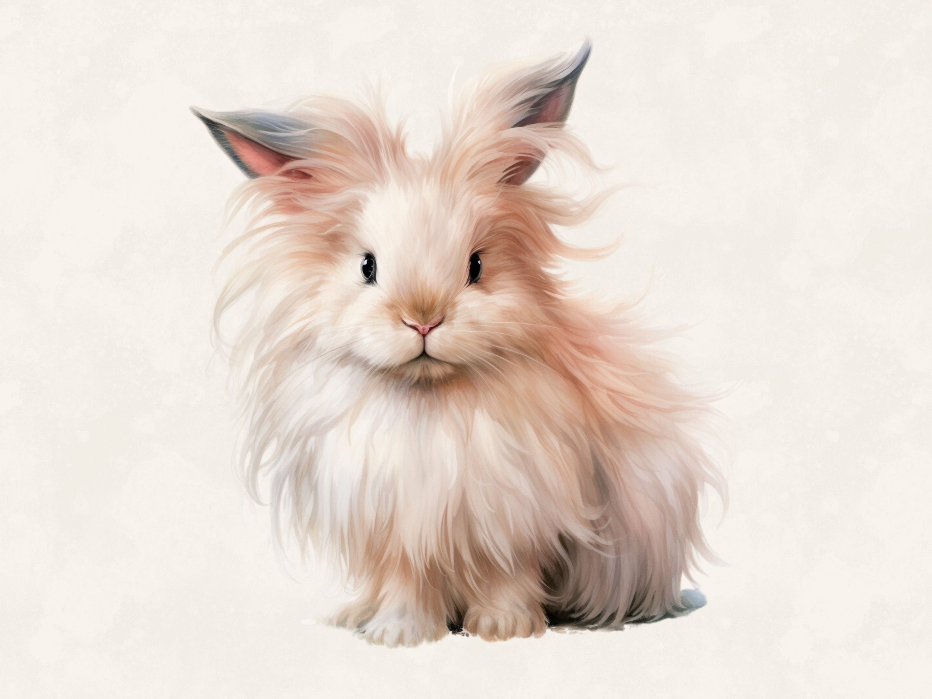 Angora Rabbit Watercolor Clipart: Commercial Use Digital Design ...