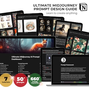Midjourney Prompt Guide Notion Dashboard Prompt Keywords and Midjourney Tutorials in Notion ...