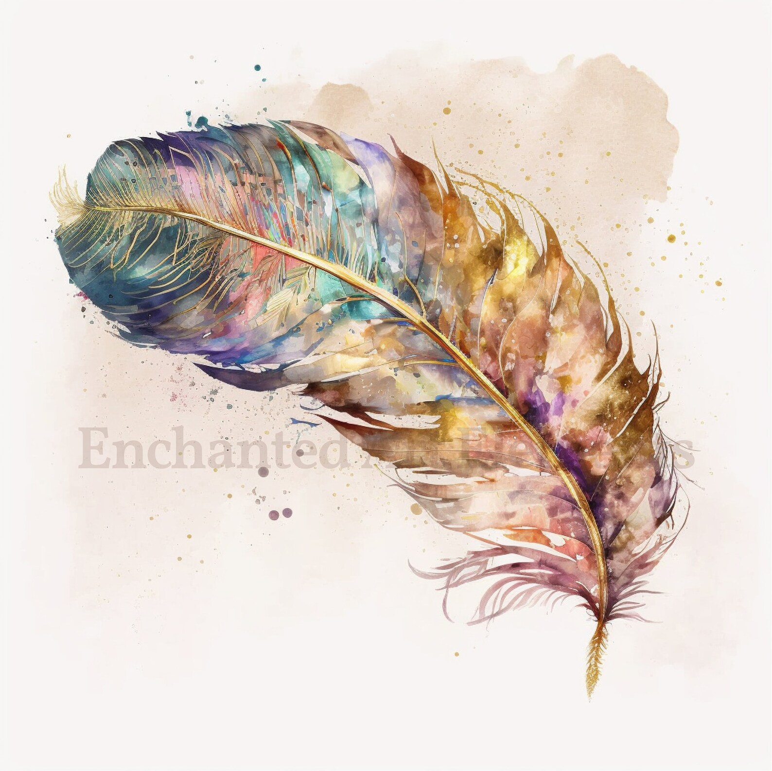 Enchanted Feather Art Prints Commercial Use Feather - Etsy