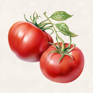 Tomato Clipart Bundle Commercial Use Watercolor Tomato Food Digital ...
