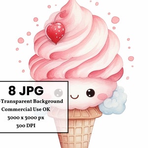 Cute Snow Cone Clipart Watercolor Illustration Nursery Clipart ...