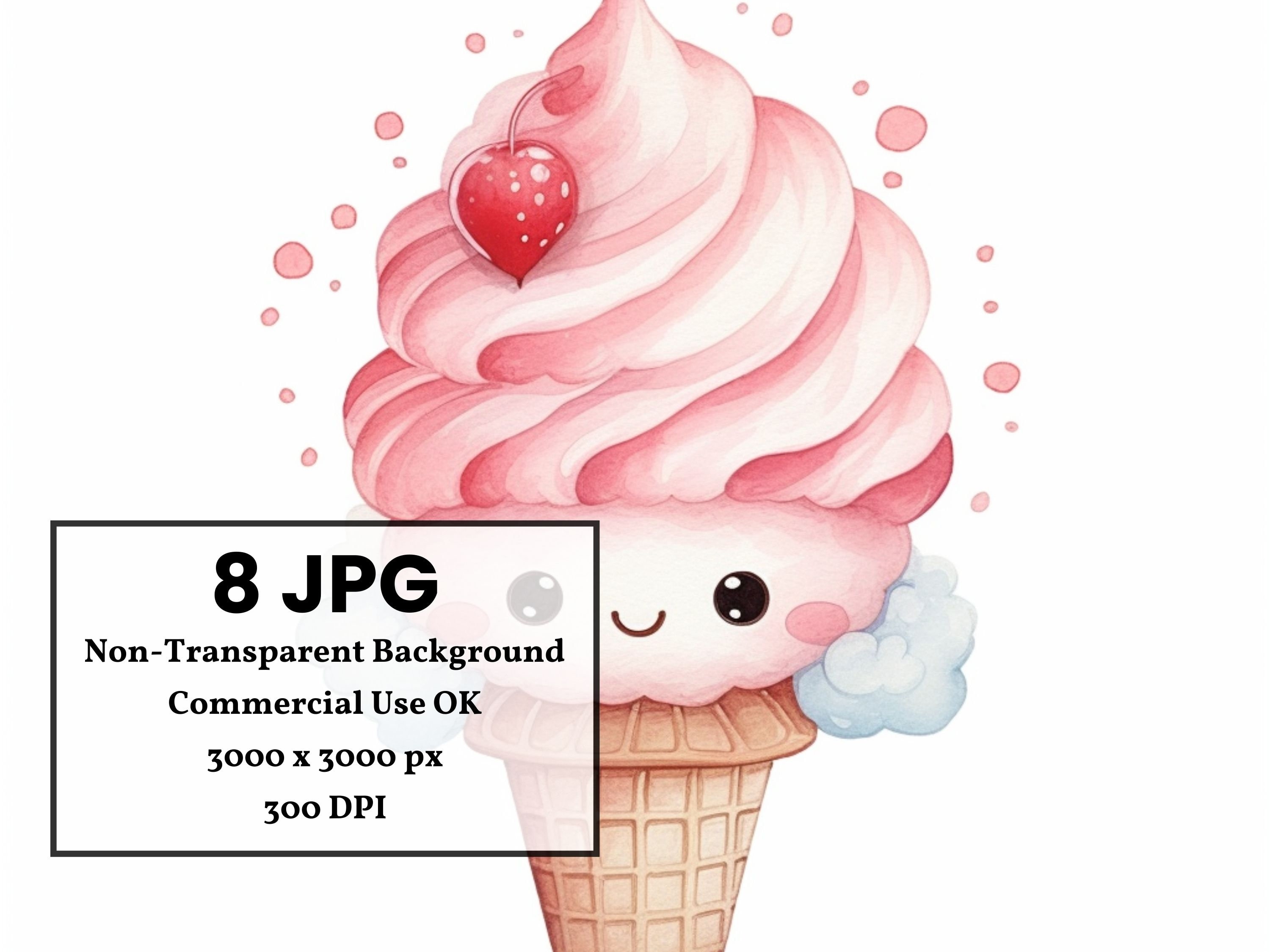 Cute Snow Cone Clipart Watercolor Illustration Nursery Clipart - Etsy