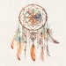 Boho Dream Catcher Clipart Bundle Commercial Use Watercolor Boho ...
