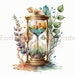 Magic Hourglass Clipart, Commercial Use, Watercolor Enchanted Hourglass ...