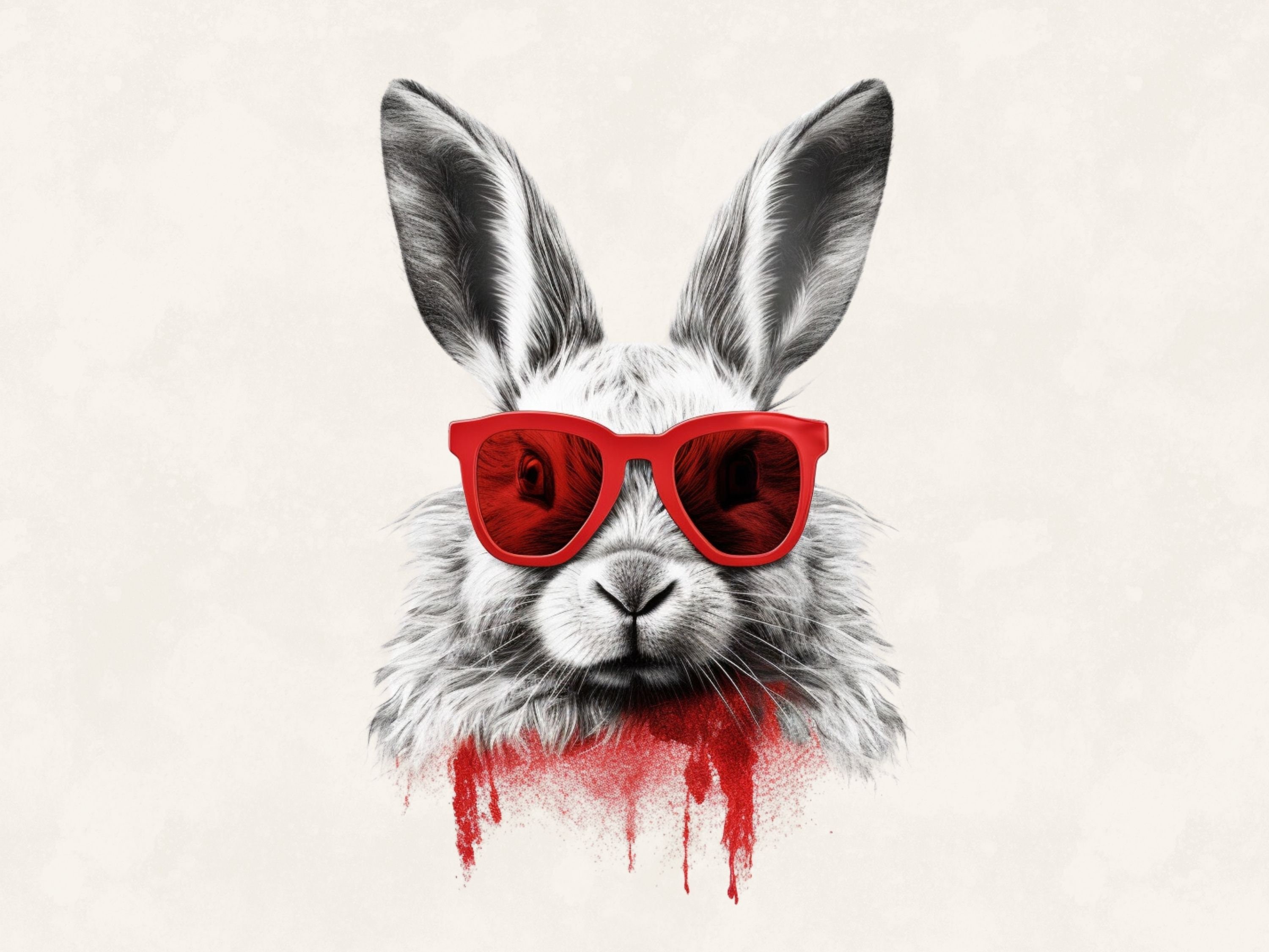 B&W Bunny Clipart Bundle Commercial Use Watercolor Digital - Etsy