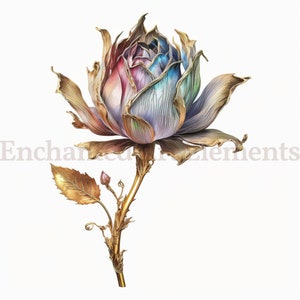 9 Magic Flower Illustration Commercial Use Watercolor Flower ...