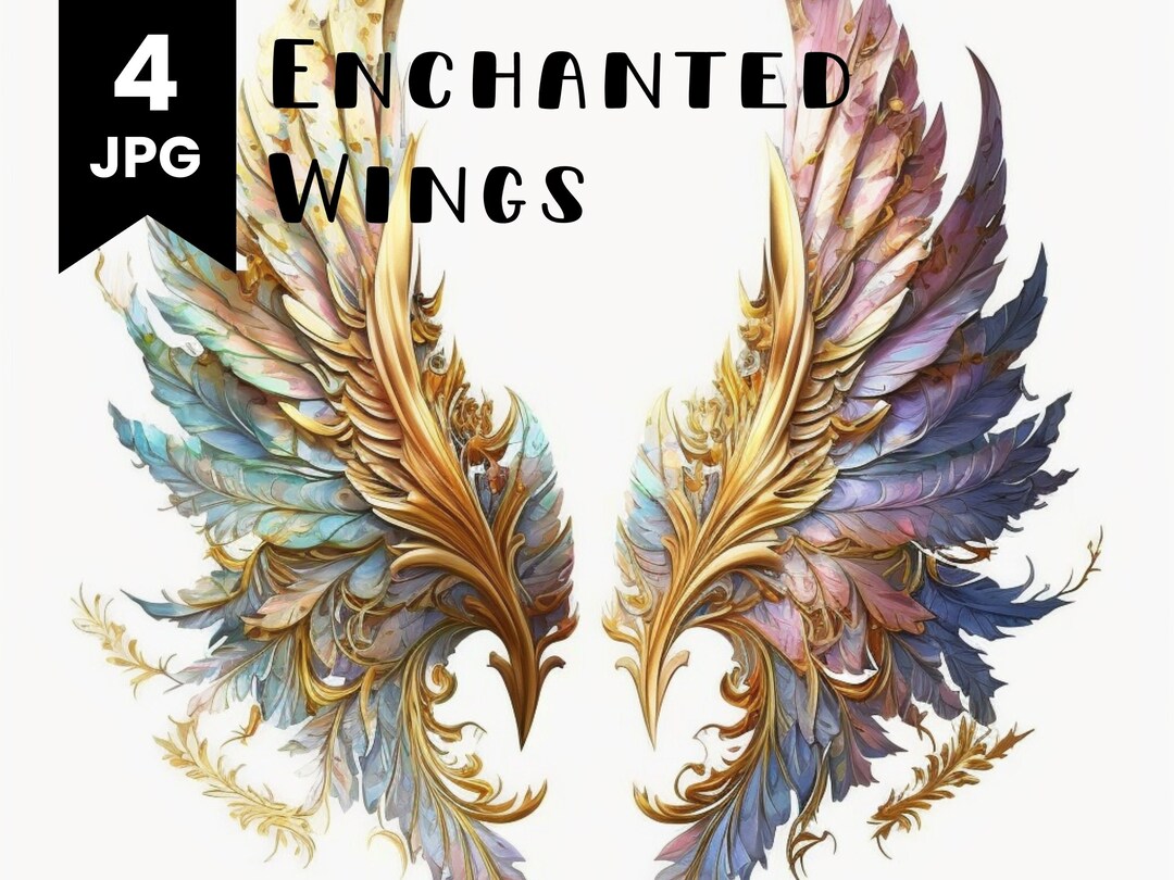 Magic Wings Print Art Fairy Wings Illustration Commercial Use ...