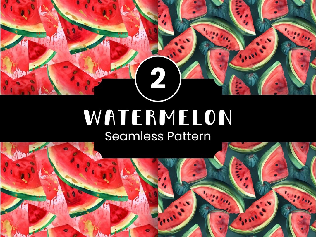 Watermelon Downloadable Paper Pattern for Commercial Use Watercolor ...