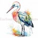 Stork Clipart Watercolor Illustration Animated Animals Nursery ...