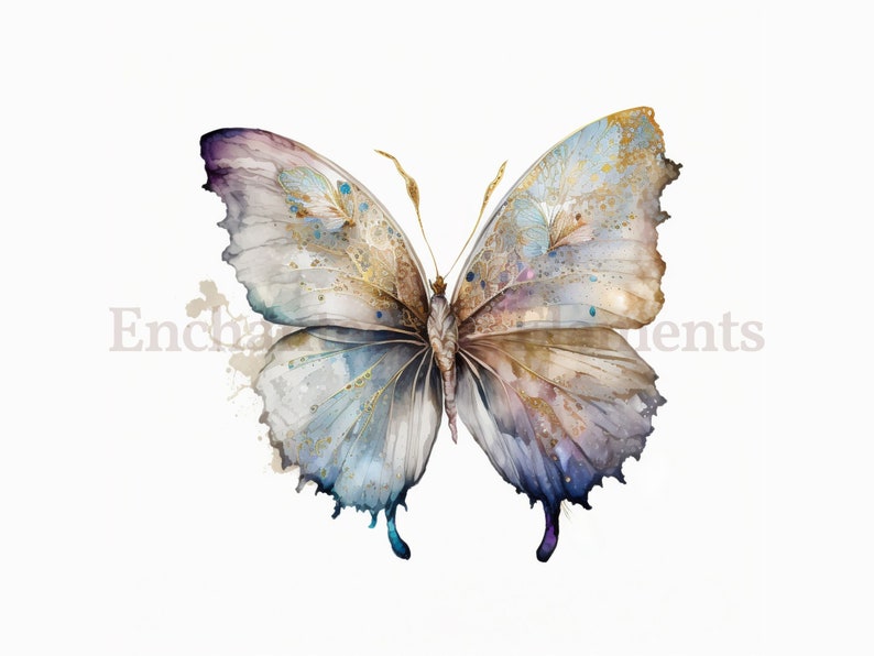 Enchanted Butterfly Print Art Commercial Use Watercolor - Etsy