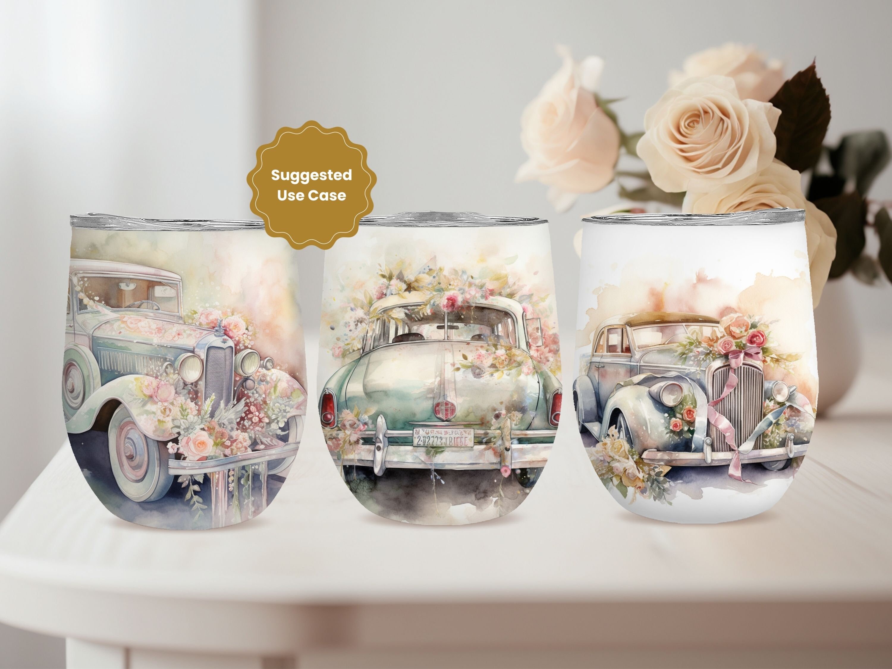 16 Vintage Car Pastel Watercolor Illustration Commercial Use - Etsy