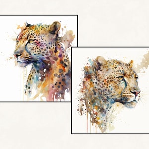 Magic Leopard Clipart, Commercial Use, Watercolor Enchanted Leopard ...
