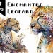 Magic Leopard Clipart, Commercial Use, Watercolor Enchanted Leopard ...
