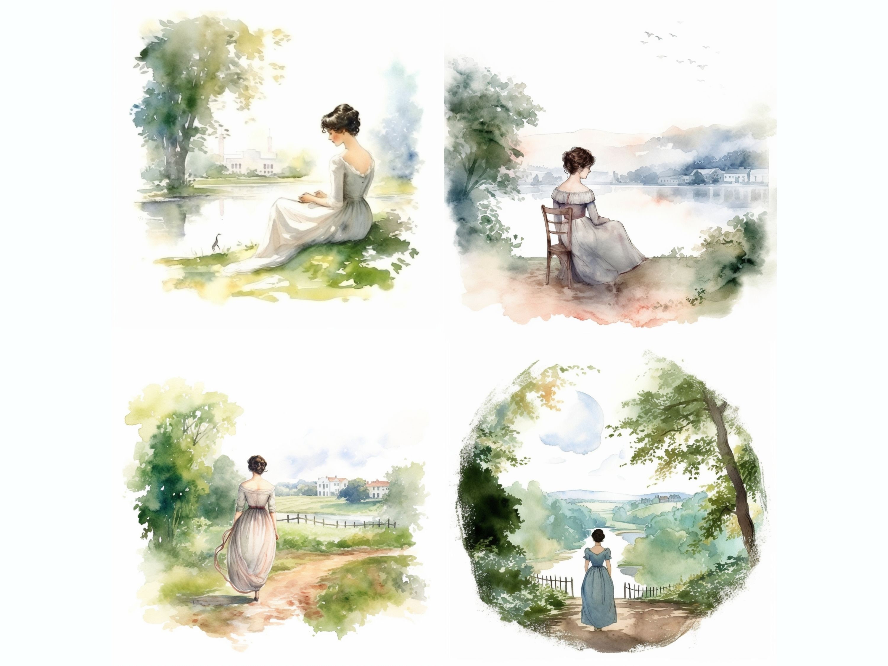 Classic Literature Clipart Bundle Watercolor Commercial Use - Etsy