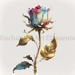 9 Magic Flower Illustration Commercial Use Watercolor Flower ...