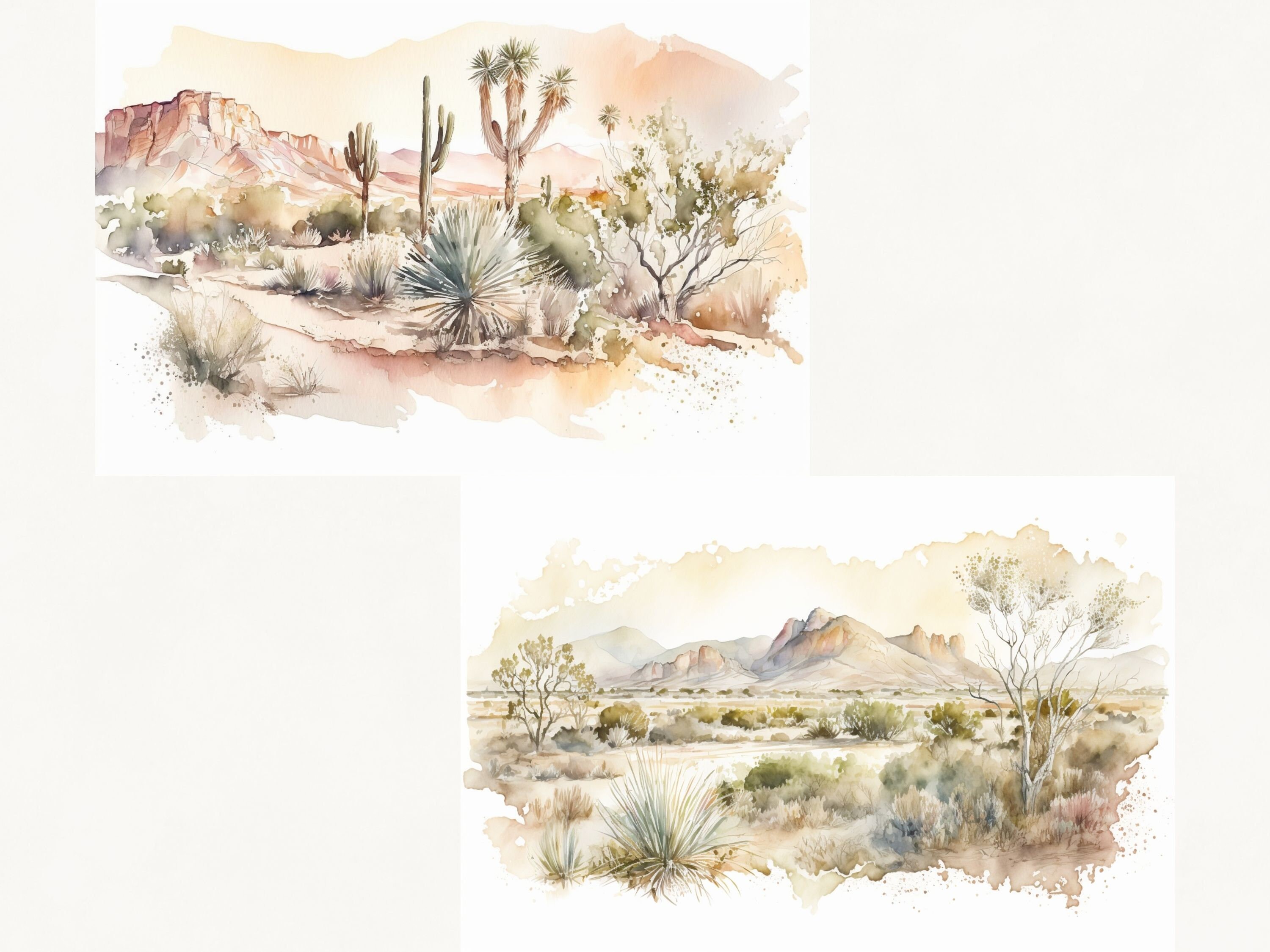 Watercolor Arizona Desert Clipart Bundle (digital Download) - Etsy