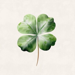 Four Leaf Clover Clipart Bundle Commercial Use Watercolor Four Leaf ...