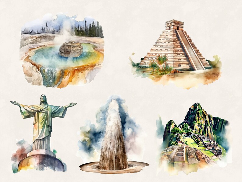 Ultimate Famous Landmarks Clipart Bundle Commercial Use - Etsy
