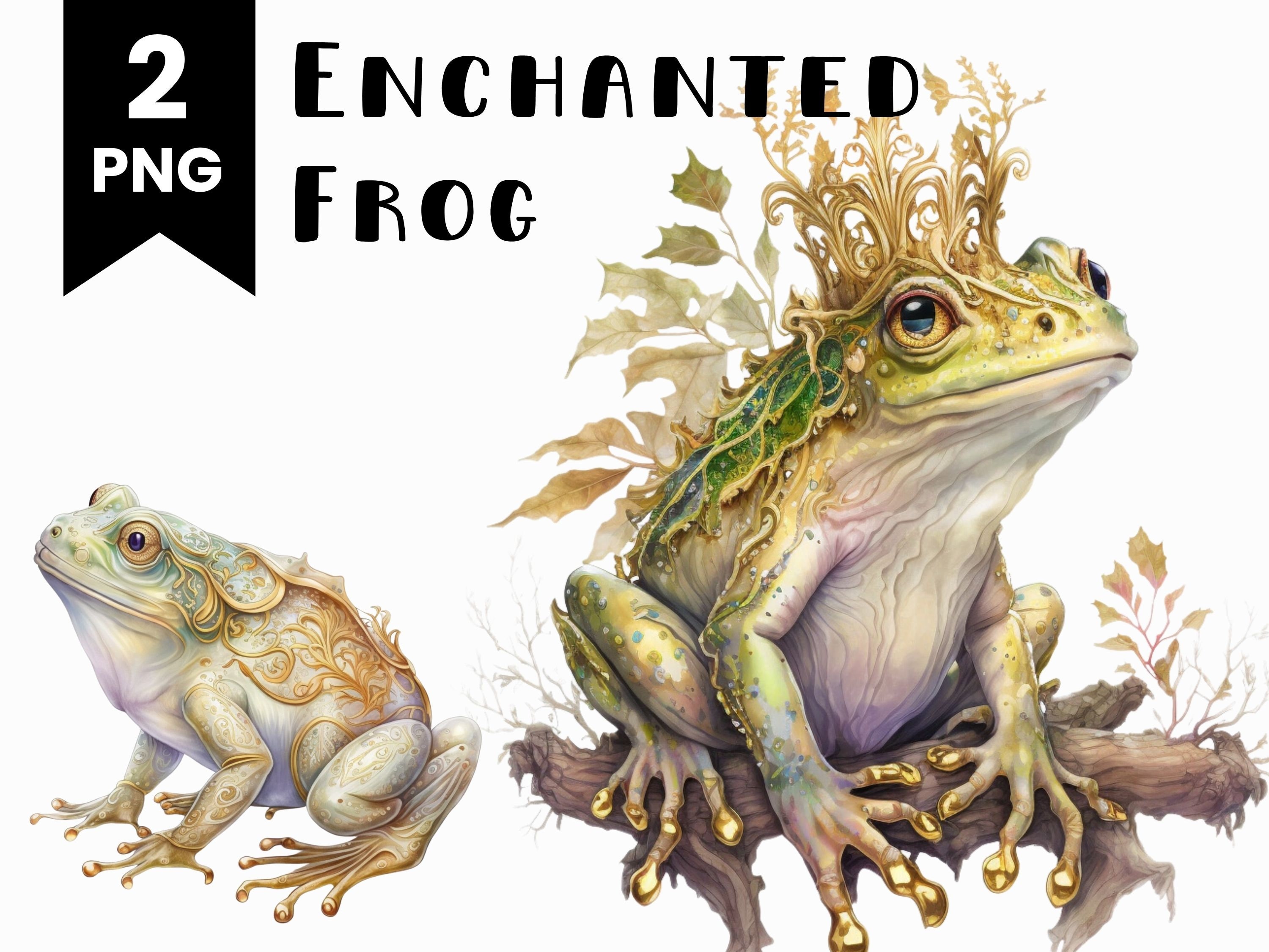 Magic Frog Print Art Enchanted Frog Illustration Commercial - Etsy