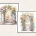 Garden Gate Print Art Romantic Illustration Commercial Use Watercolor ...