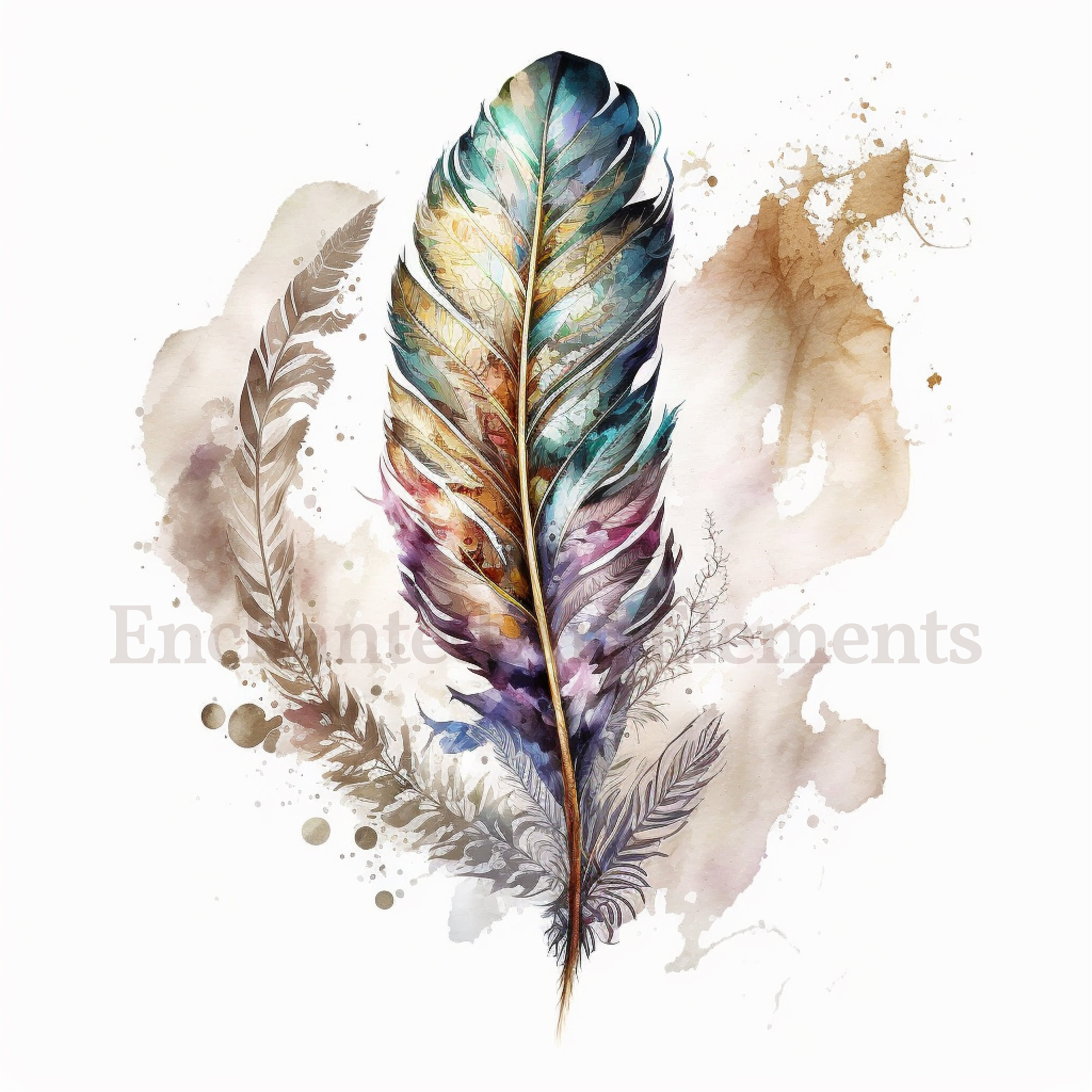 Enchanted Feather Art Prints Commercial Use Feather - Etsy